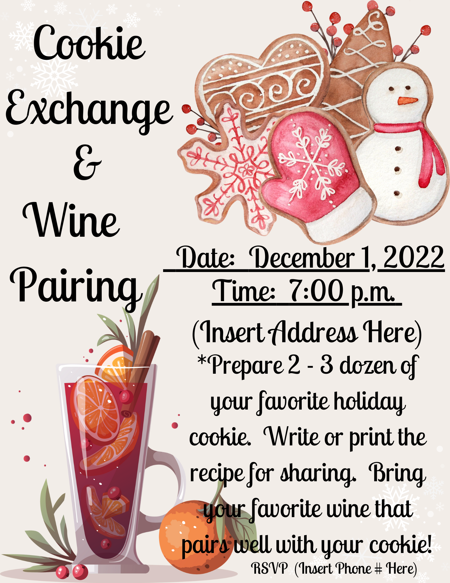 Christmas Cookie Exchange With Wine Pairing - MiMi-a great name for grandma
